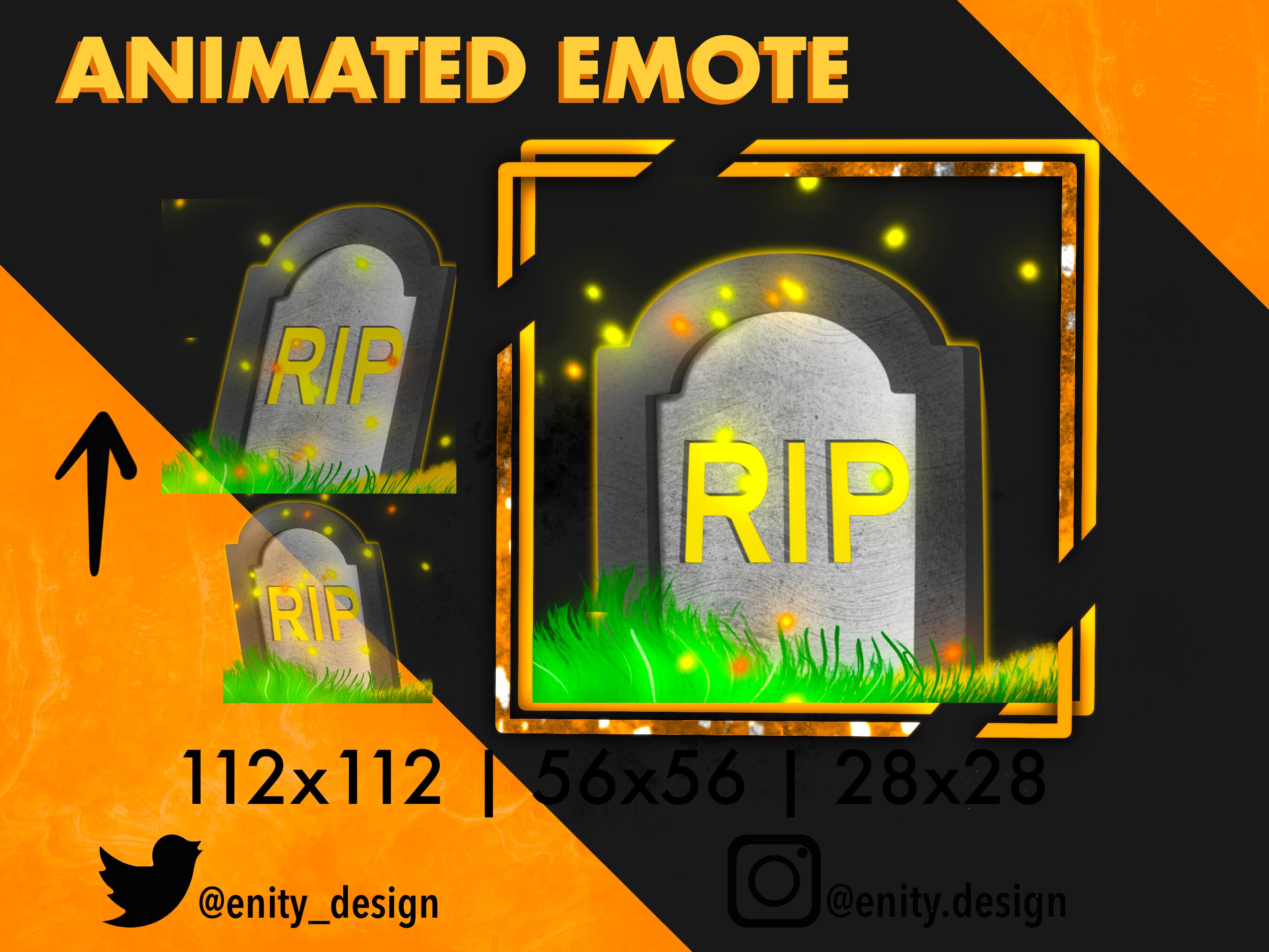 Animated RIP Twitch Emote | Dancing Grave, Funny Glow (instant Download ...