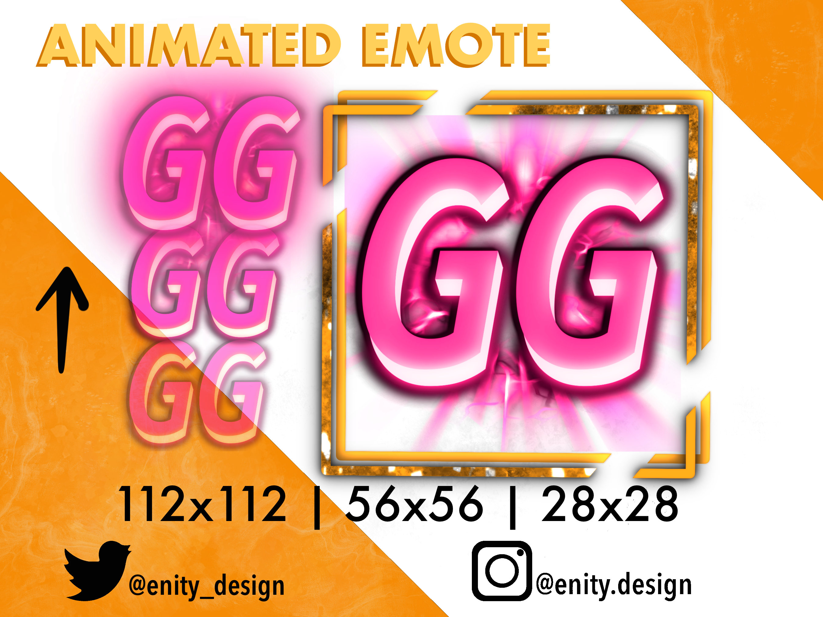 Animated Pink GG Emote | Twitch & Discord (instant Download) - Etsy