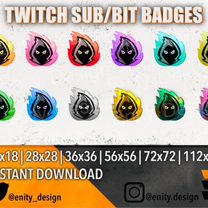 Fire Ninja Twitch Sub Badges | Animated Emotes (instant Download) - Etsy