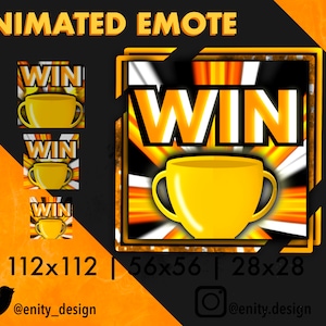 Animated WIN Emote Gold | Gold Emote | Twitch Win Emote | Animated ...