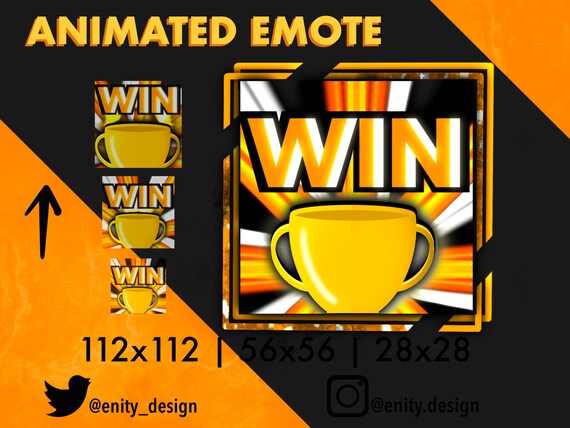 Animated WIN Emote Gold Gold Emote Twitch Win Emote | Etsy