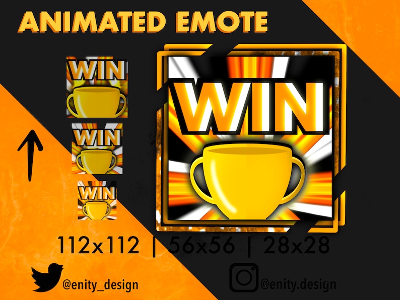Animated WIN Emote Gold | Gold Emote | Twitch Win Emote | Animated ...