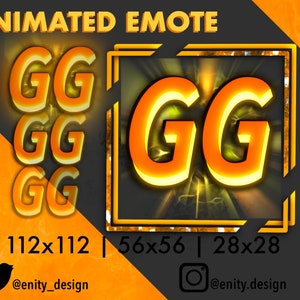 Animated GG Emote Gold | Gold Emote | Twitch GG Emote | Animated Twitch ...