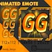 Animated GG Emote Gold | Gold Emote | Twitch GG Emote | Animated Twitch ...