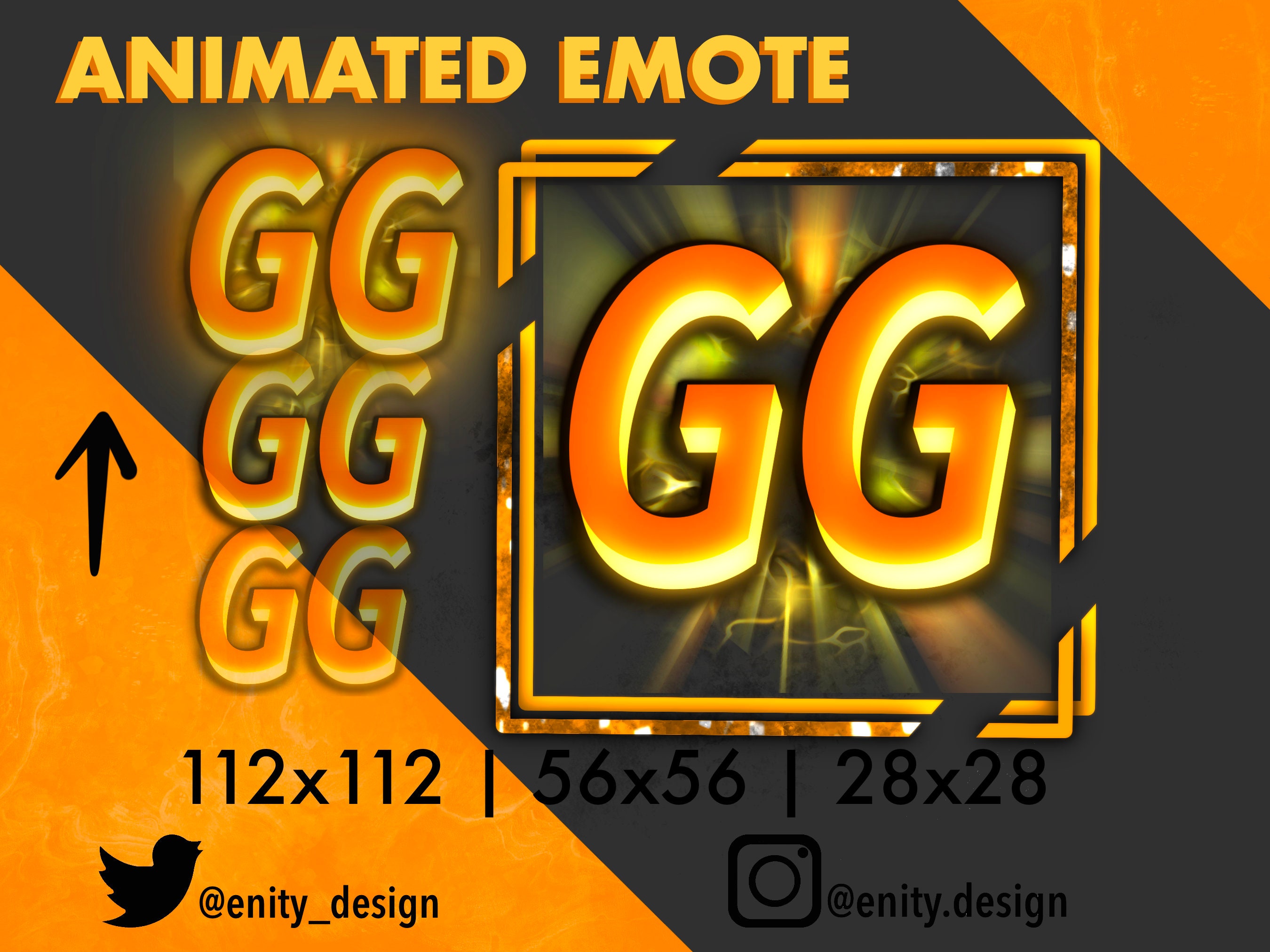Animated GG Emote Gold | Gold Emote | Twitch GG Emote | Animated Twitch ...