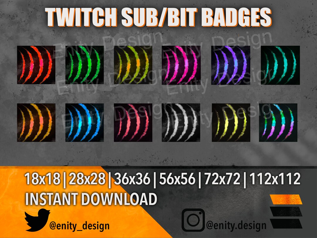 Sub Badges Monster Scratch Twitch Bit Badges Spooky Halloween Twitch ...