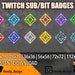 Twitch Bit Badges Modern Gem Neon Bit Badges Crystal Loyality Badges 12 ...
