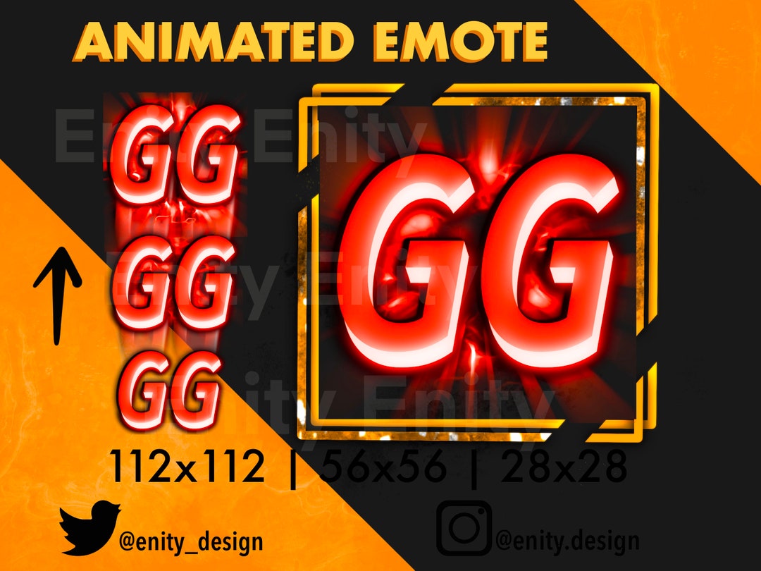 Animated Emote Red GG | Twitch Emotes Good Game | Discord Emotes ...
