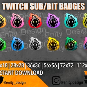 Fire Ninja Twitch Sub Badges | Animated Emotes (instant Download) - Etsy