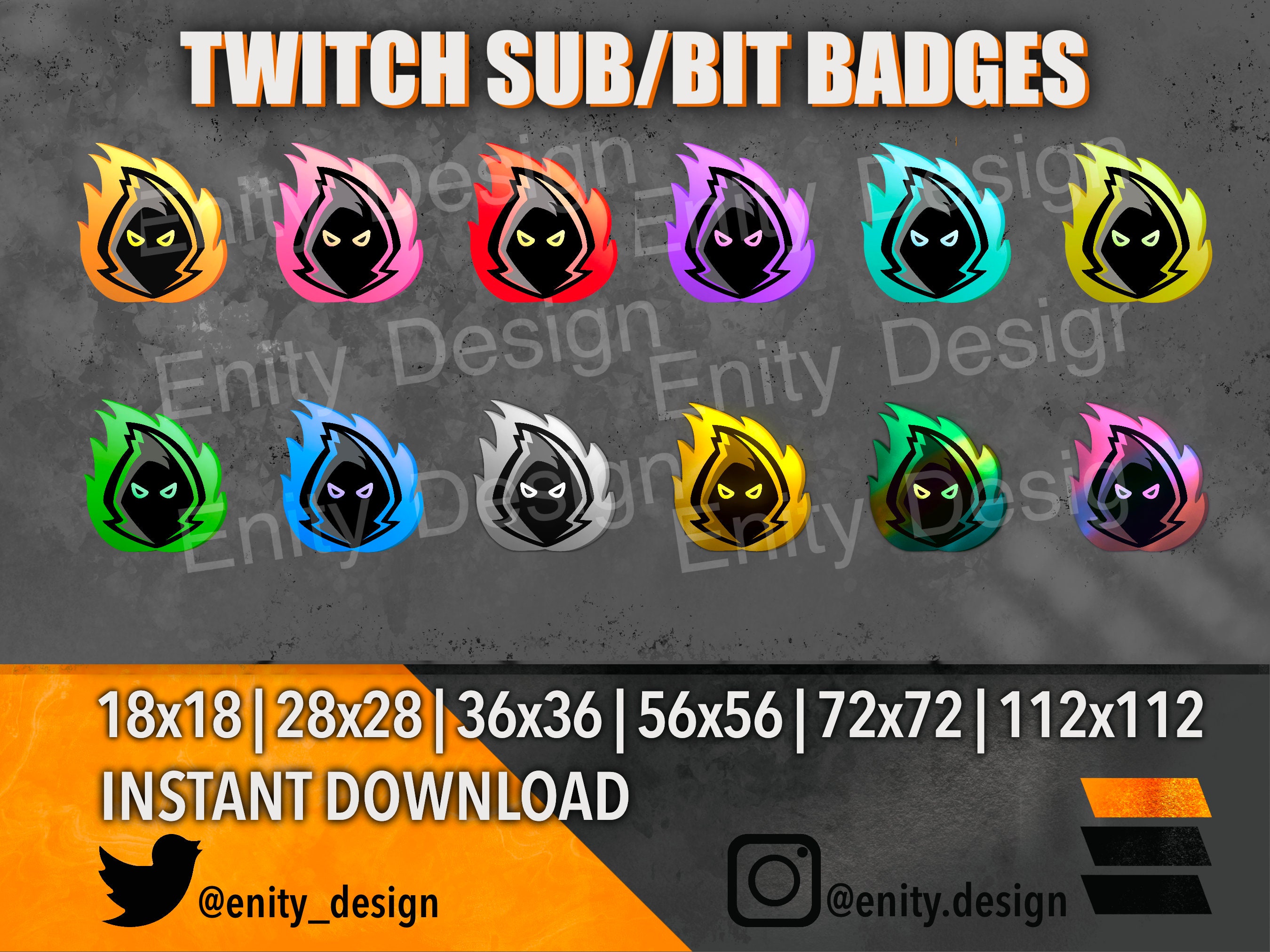 Fire Ninja Twitch Sub Badges | Animated Emotes (instant Download) - Etsy