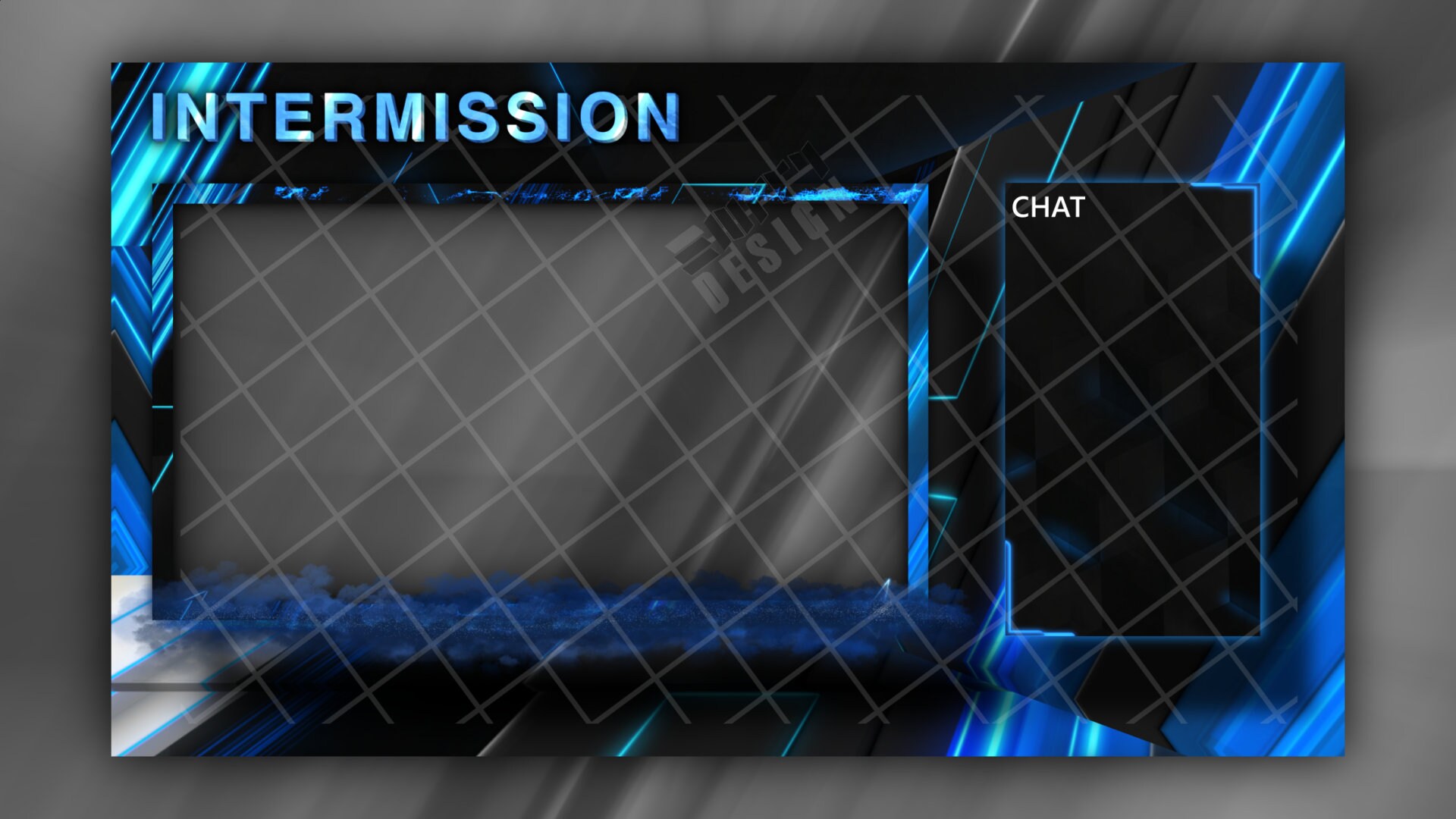 Buy Animated Scifi Stream Overlay Package Animated Twitch Alerts Blue ...