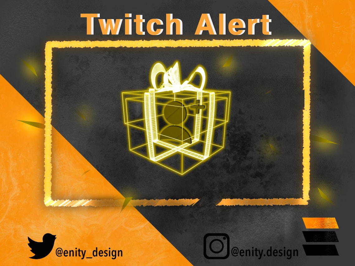 Gold Gifted Sub Twitch Alert | Animated Stream Overlay (instant ...