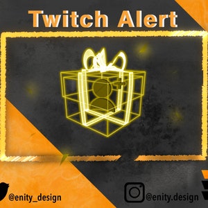 Twitch Alert Gold Gifted Sub | Gold Animated Twitch Alert | Stream ...
