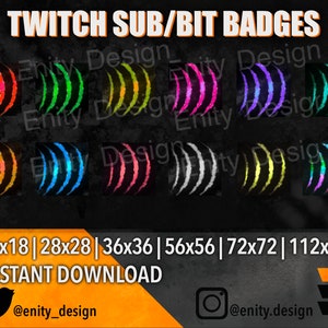Sub Badges Monster Scratch Twitch Bit Badges Spooky Halloween Twitch ...