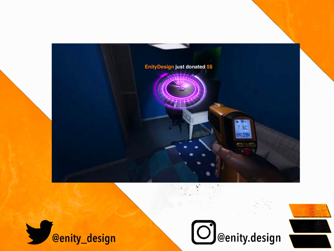 Animated Donation Alert Simple Neon Alert Twitch Alert Neon Glow Purple ...