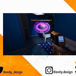 Animated Donation Alert Simple Neon Alert Twitch Alert Neon Glow Purple ...