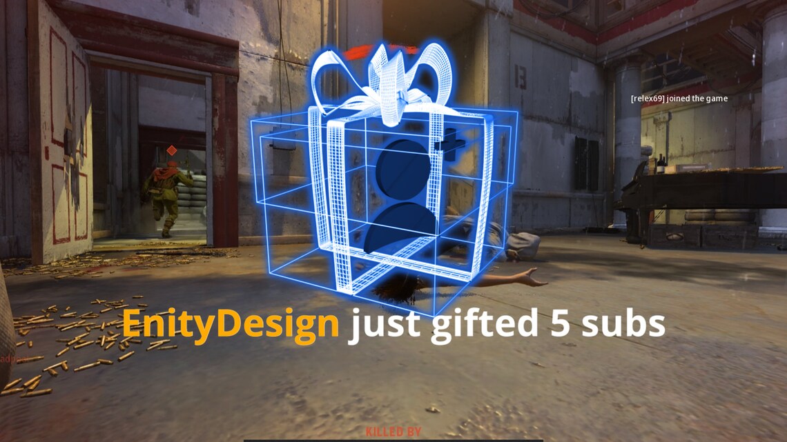 Twitch Alert Neon Gifted Sub Blue Animated Twitch Alert Neon Twitch ...