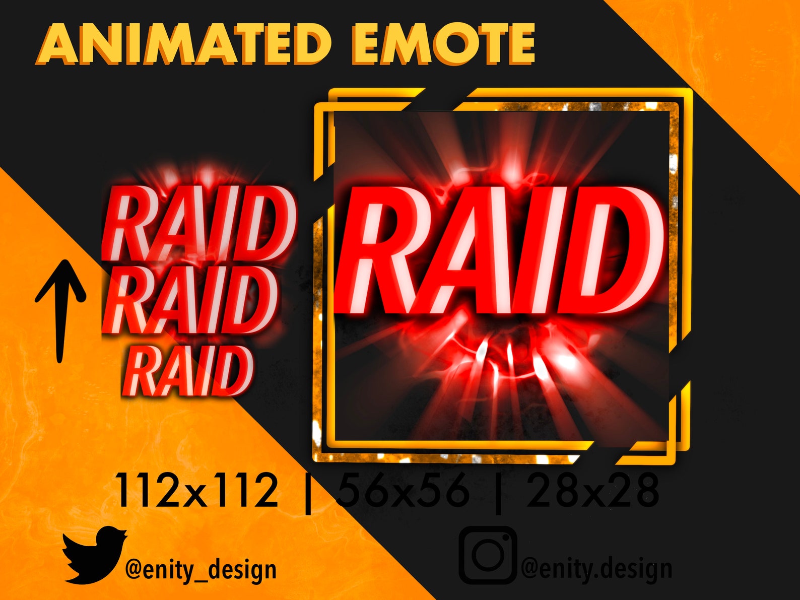 Animated Emote Red Raid | Twitch Raid Emote | Streamer Emote | Red ...