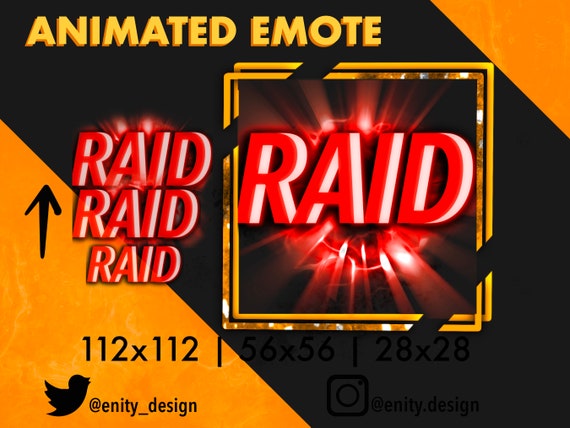 Animated Emote Red Raid Twitch Raid Emote Streamer Emote - Etsy
