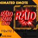 Animated Emote Red Raid | Twitch Raid Emote | Streamer Emote | Red ...