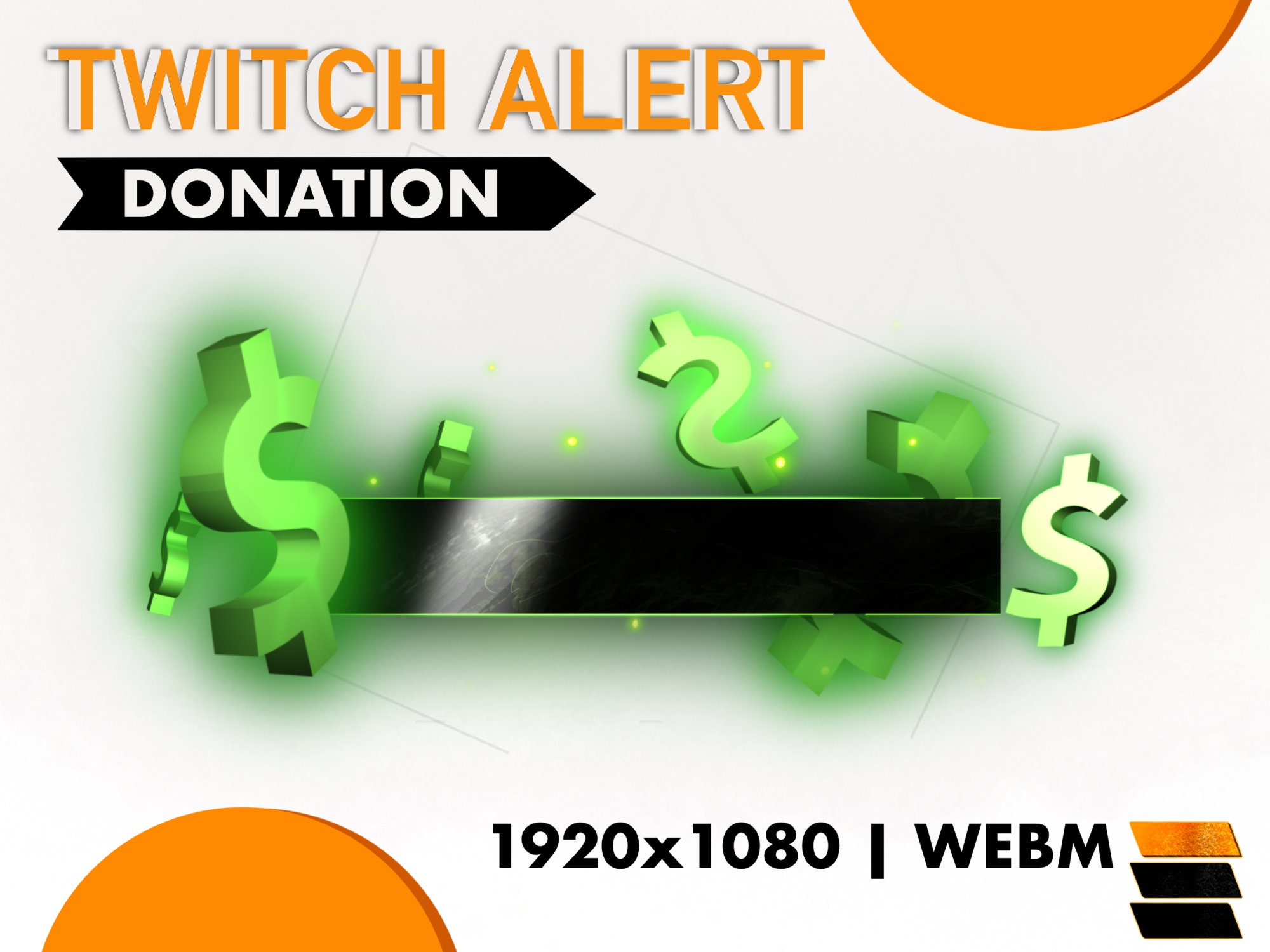 Twitch Alert - Donation | Green Twitch Overlay | 3D Twitch Alert ...
