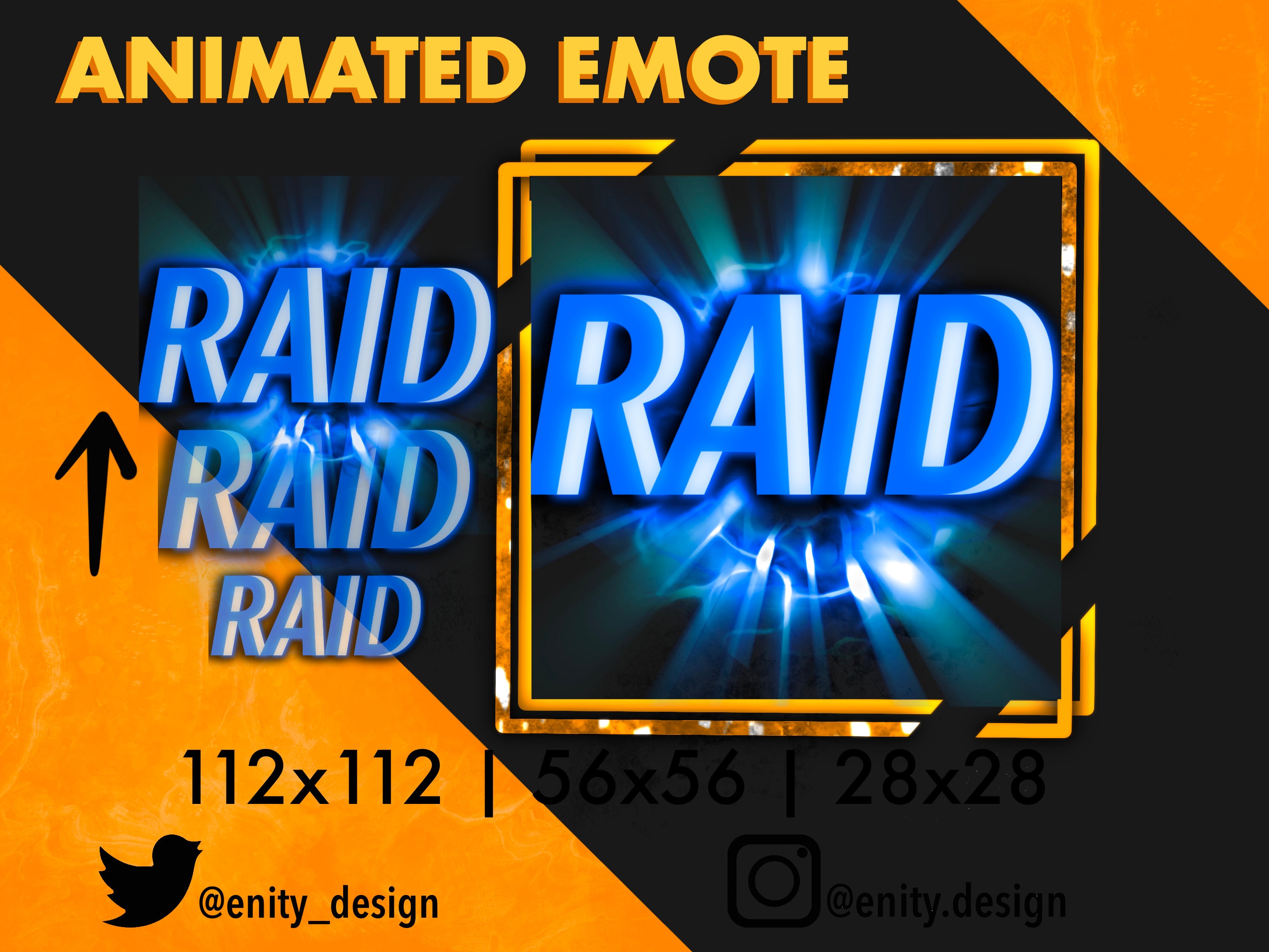 Animated Emote Blue Raid | Twitch Raid Emote | Streamer Emote | Blue ...