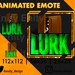 Twitch Emote Lurk | Animated Streamer Emote | Green Text Emote ...