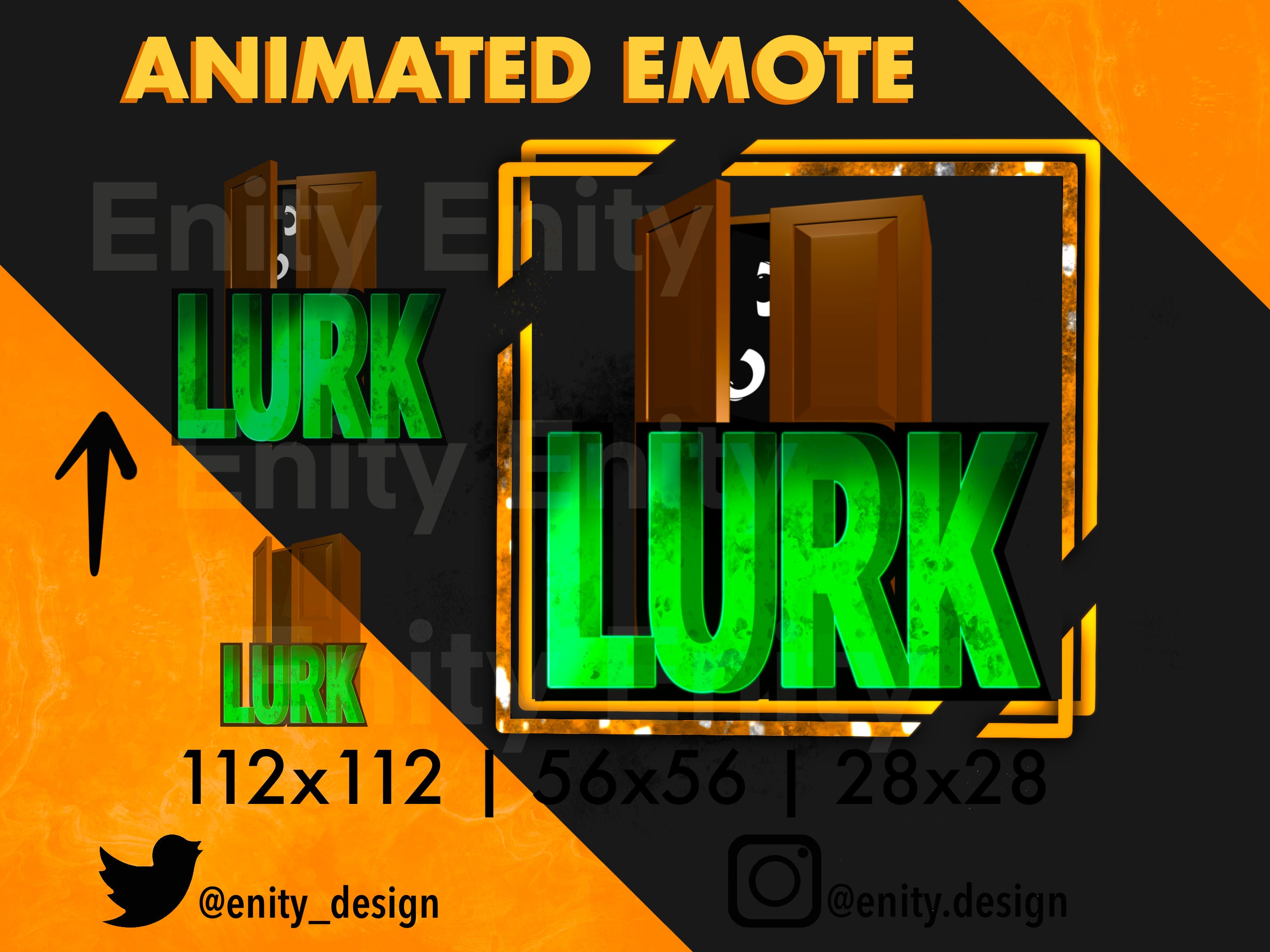 Animated Lurk Emote | Green Text, Twitch Stream (instant Download) - Etsy