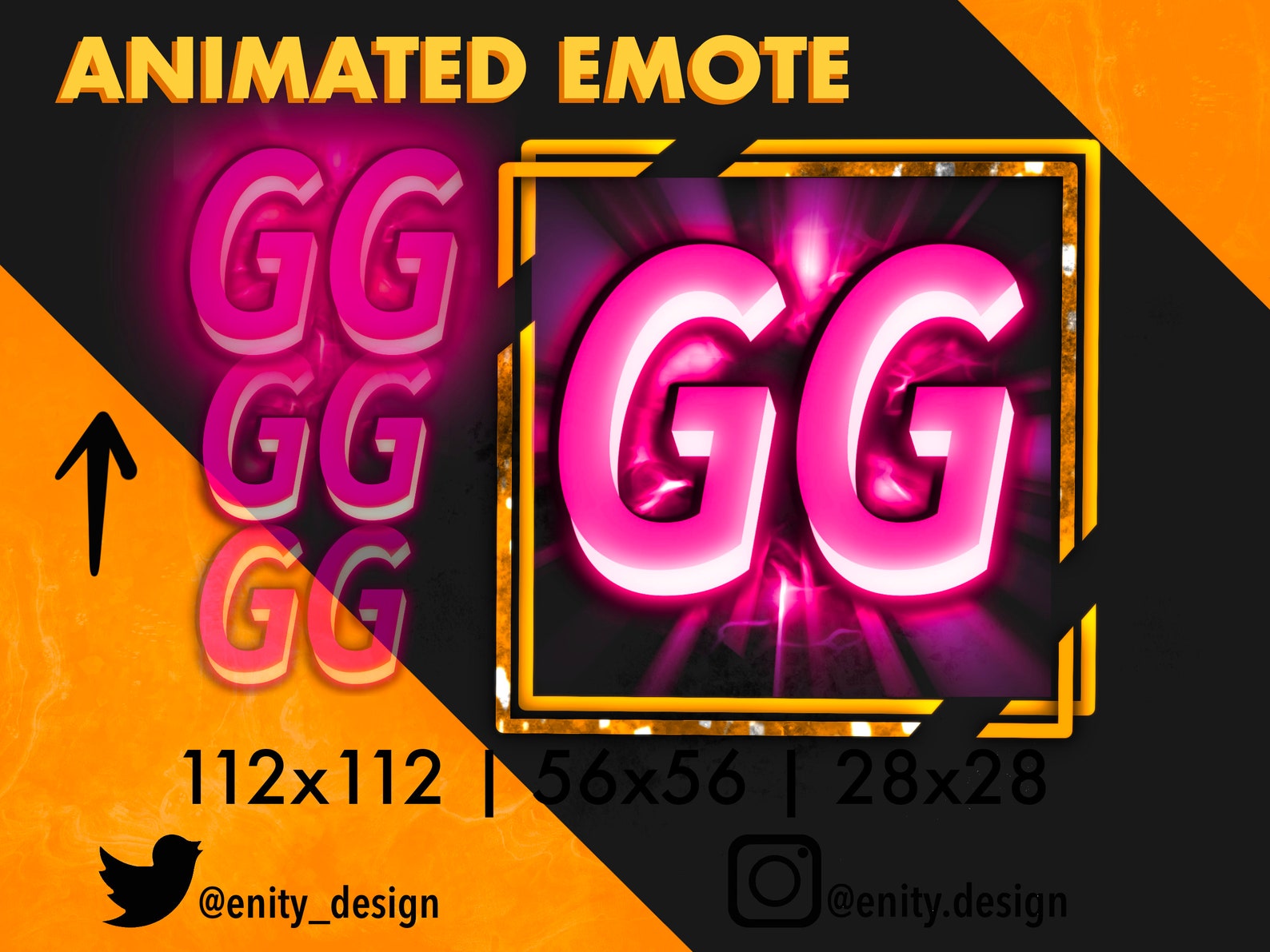 Animated GG Emote Pink Pink Emote Twitch GG Emote - Etsy