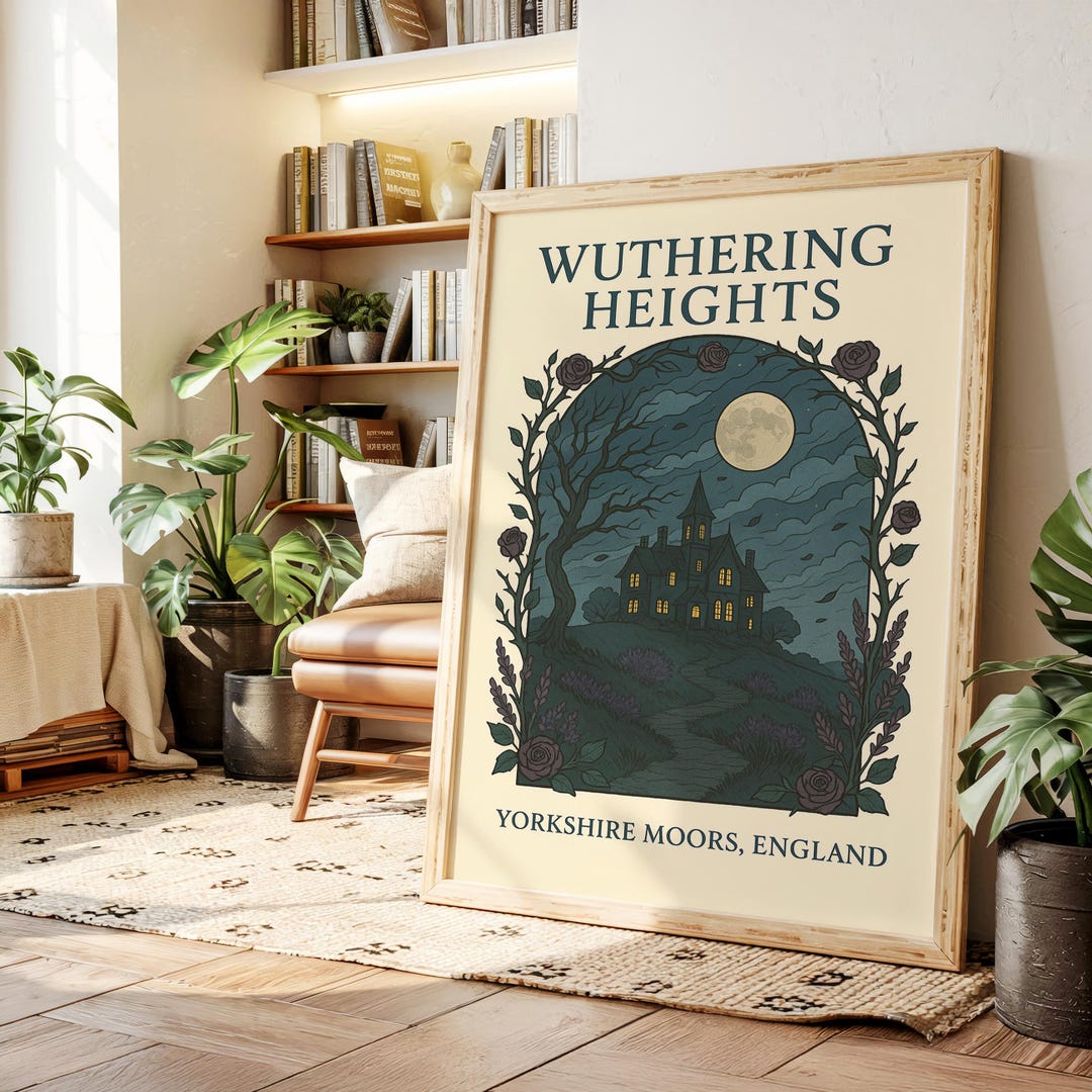 Wuthering Heights Art Print: Gothic Yorkshire Moors Illustration - Etsy