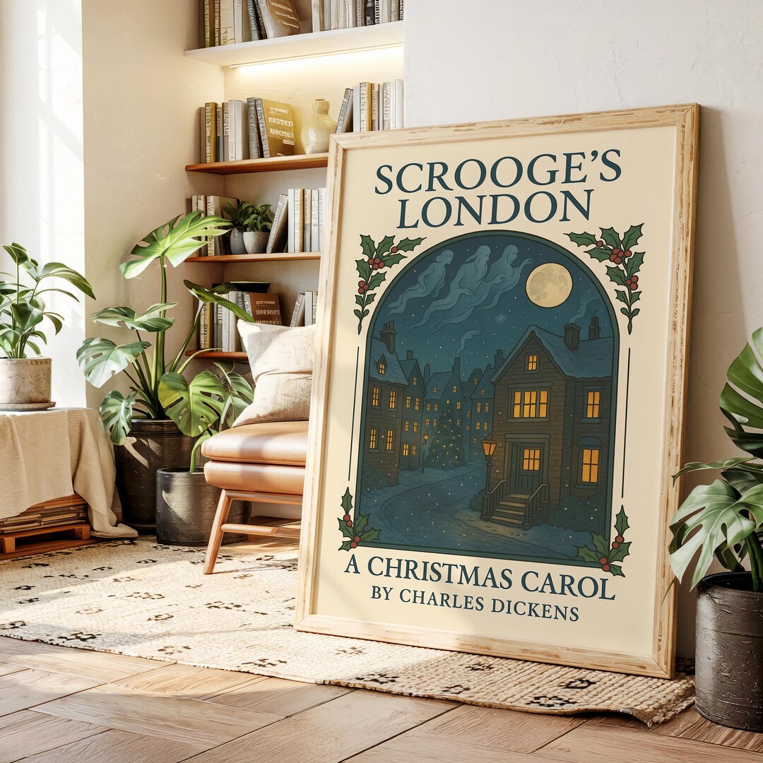 Scrooge's London Art Print: Vintage Christmas Carol, Dickens Poster - Etsy
