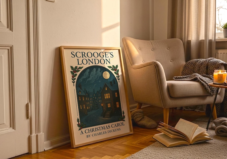 Scrooge's London Art Print: Vintage Christmas Carol, Dickens Poster - Etsy
