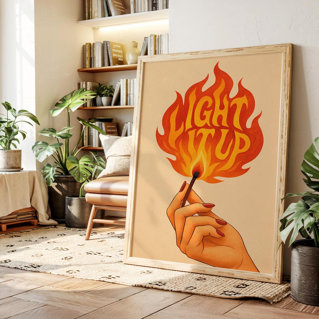 Ignite the Night – Fantasy Flame Art Print | Matchstick Fire Design ...