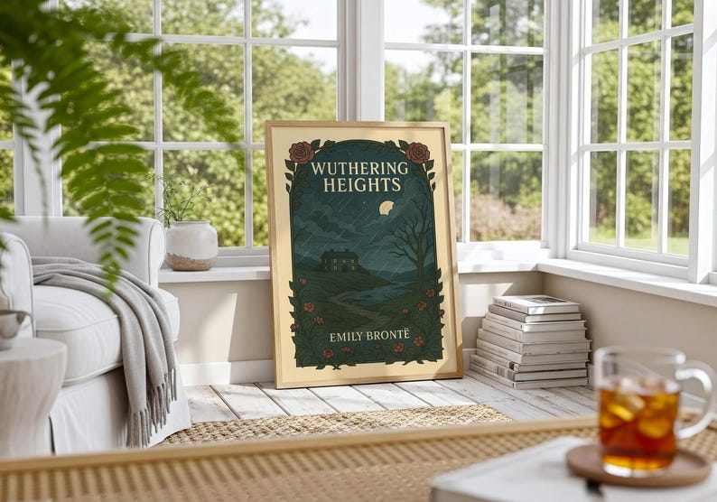 Wuthering Heights Art Print | Emily Brontë Gothic Literature Poster ...