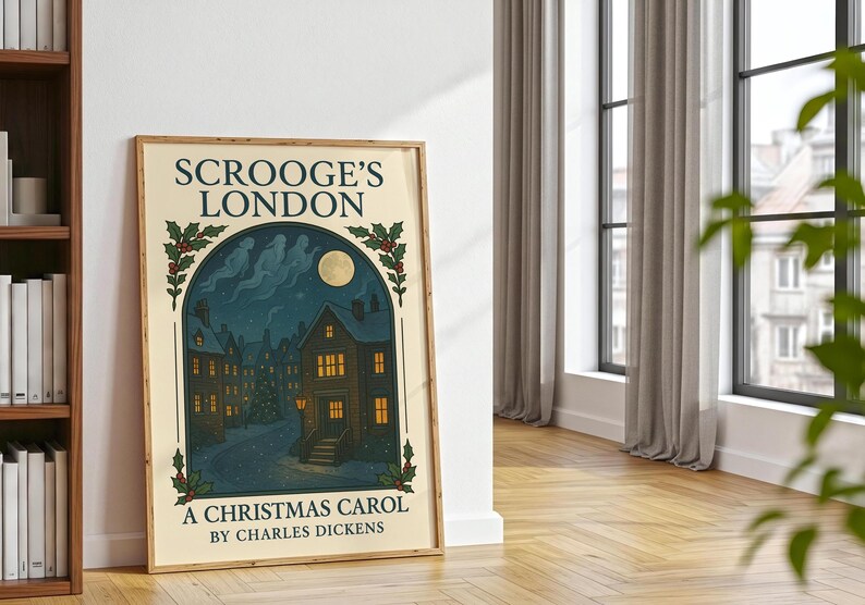 Scrooge's London Art Print: Vintage Christmas Carol, Dickens Poster - Etsy
