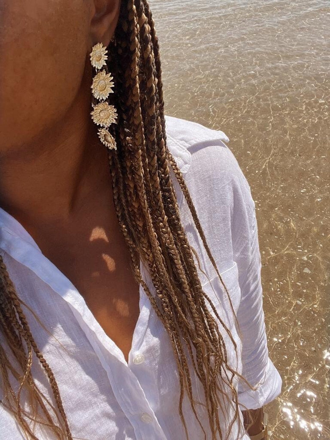 JUNE Earrings • BO Sun Pendants Gilded With Fine Gold Trendy Jewel Boho ...