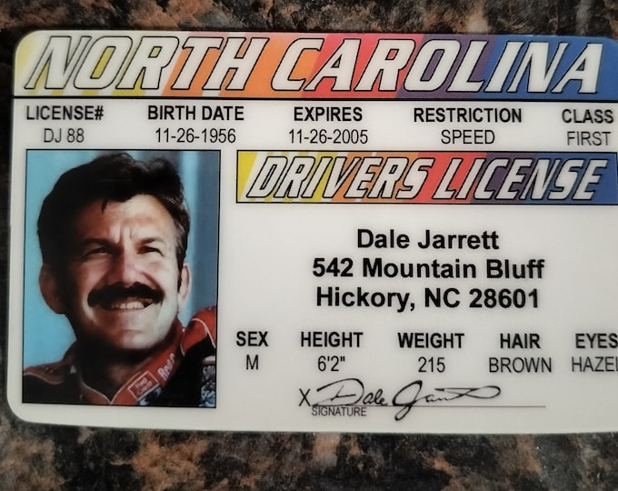 Dale Jarrett Fake Drivers License - Etsy
