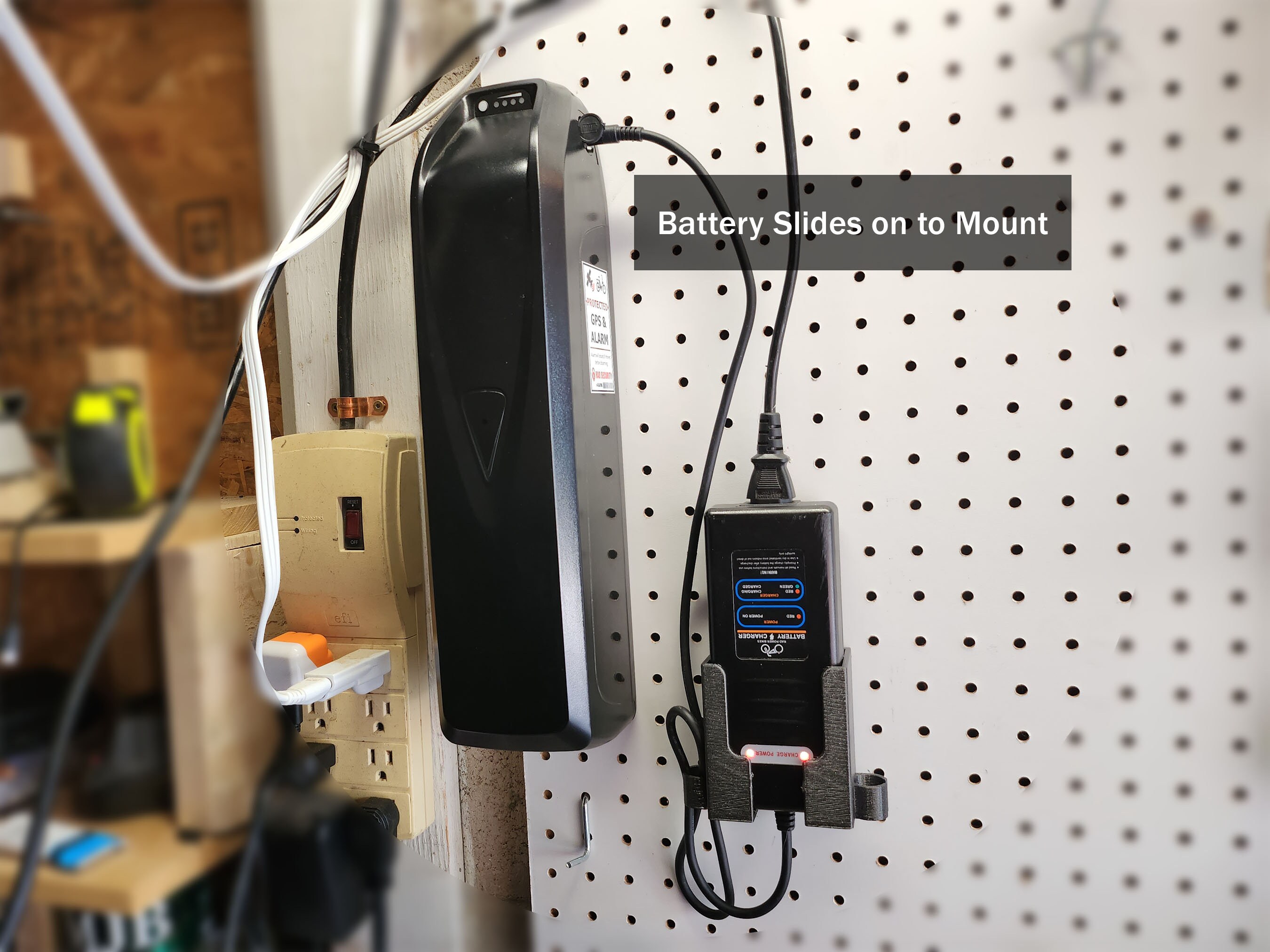 Rad Power Bike Charger and Battery Wall Mounts - Etsy