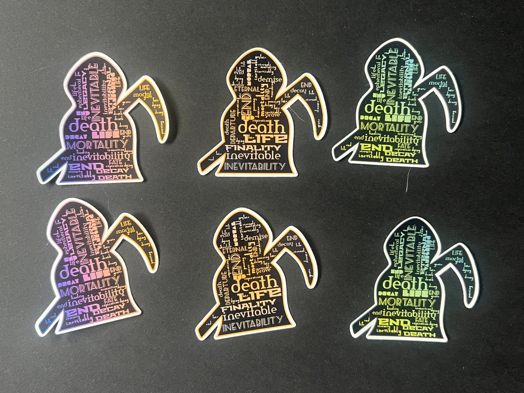 Grim Reaper Sticker Death is Inevitable Gloomy Art for Sad People and ...