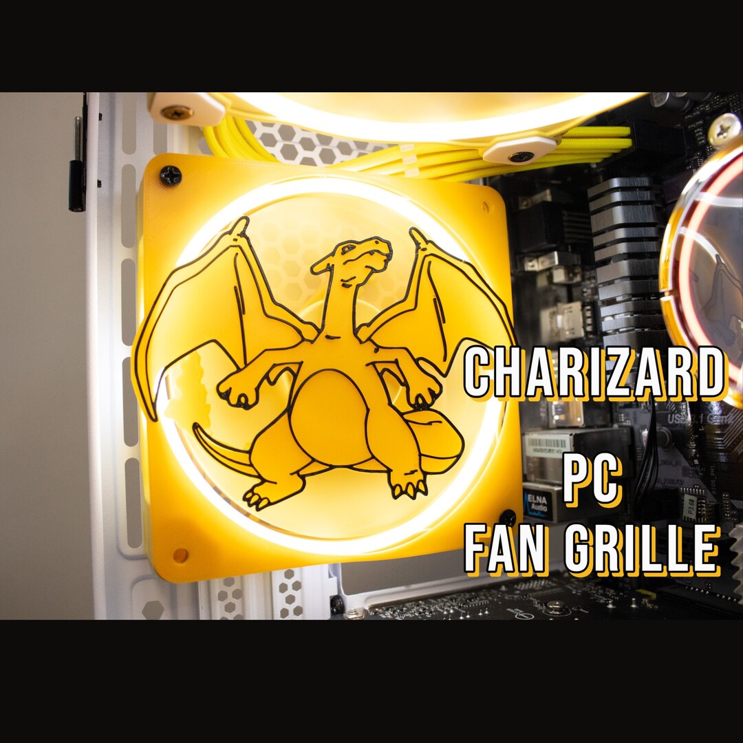Charizard Pokémon Gaming Computer High Quality PC Fan Grill - Shroud ...