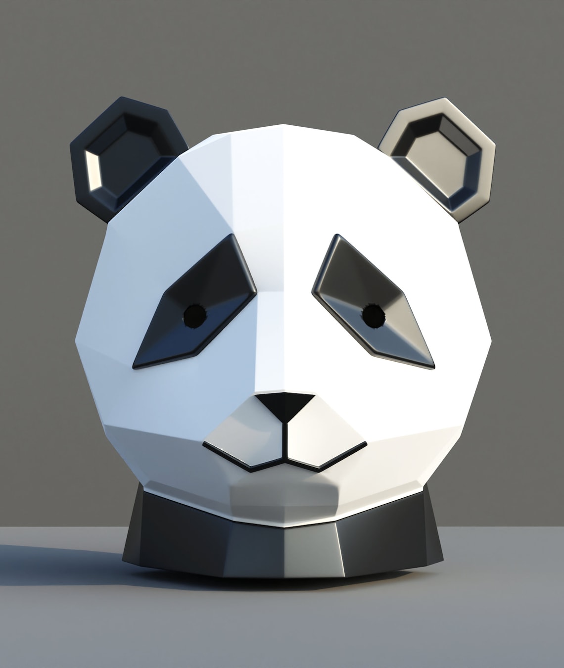 Poly Panda Head Vr/headphone Stand | Helmet| Display Multipart ...