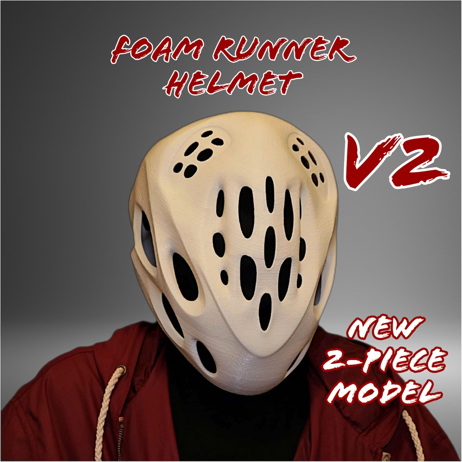 V2 Foam Runner Helmet – 2-piece Magnetic Hypebeast Fashion Prop - Etsy