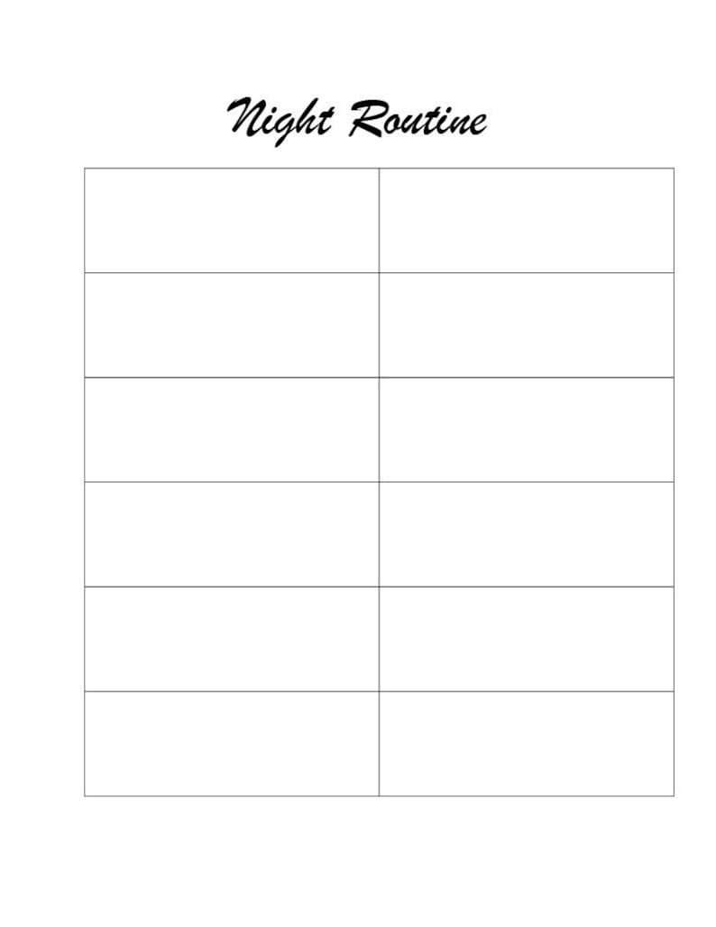 Weekly Chore Chart, Cleaning Schedule, Morning Routine, and Night ...