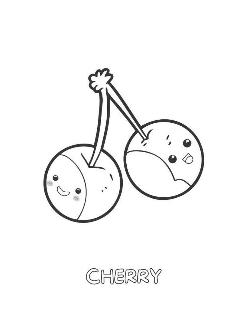 Alphabet, Numbers, Fruit and Vegetables Coloring Pages - Etsy