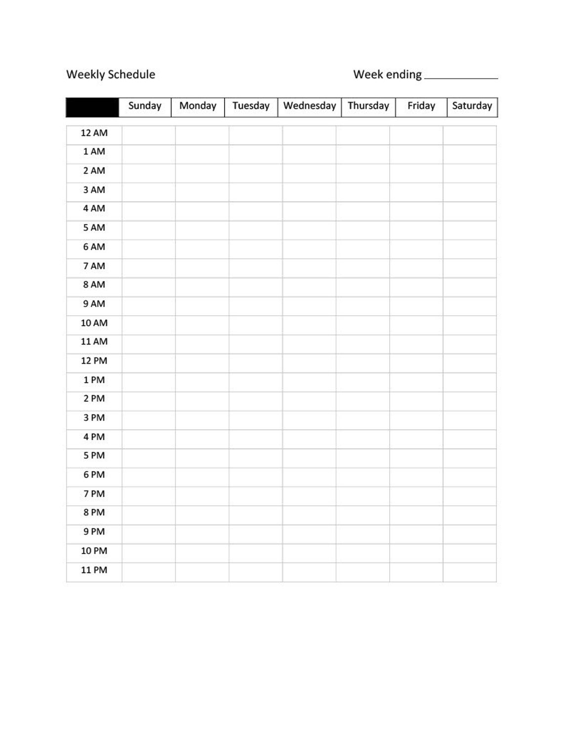 24 Hour Planner and A Weekly Planner - Etsy