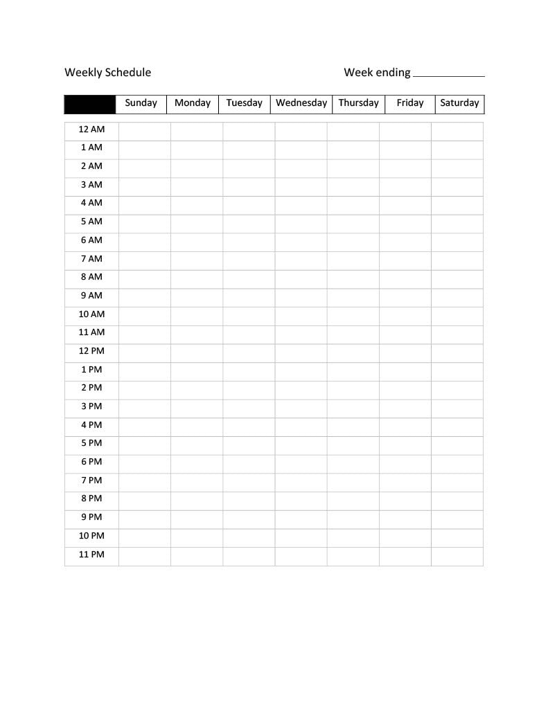 24 Hour Planner and A Weekly Planner - Etsy