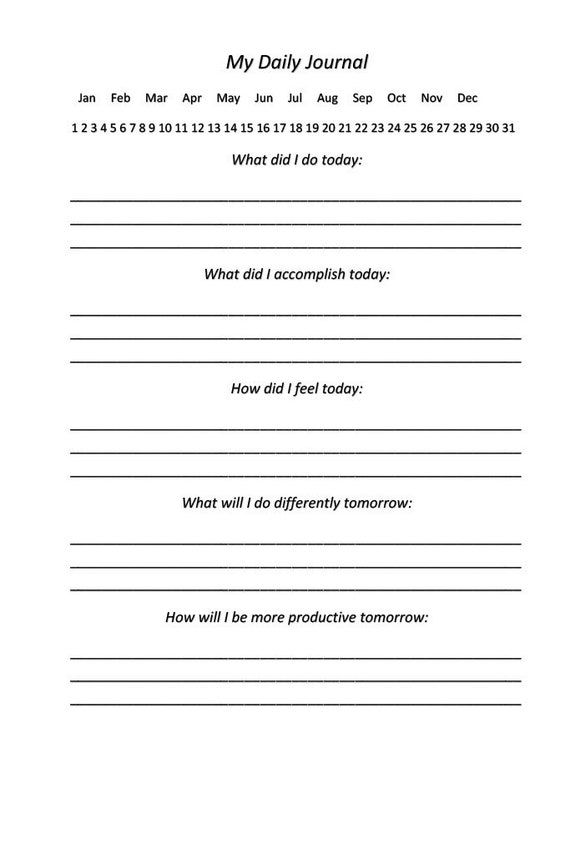 Printable Journals With 5 Different Templates | Etsy