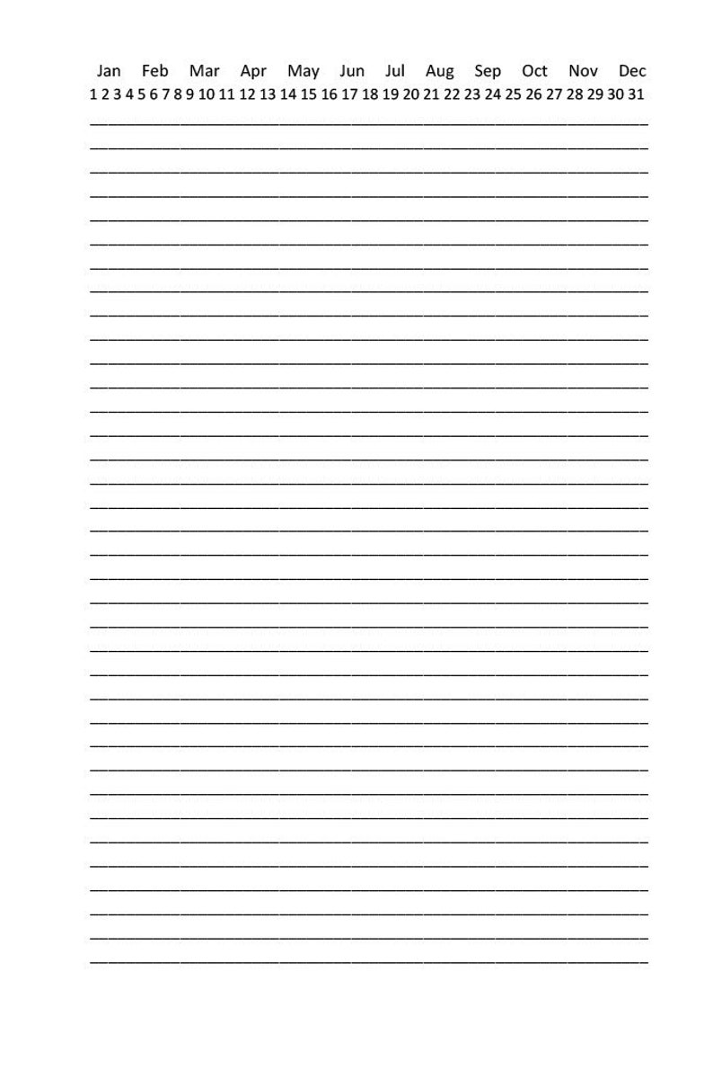 2 Blank Journal Line Templates/ Notebook Paper - Etsy