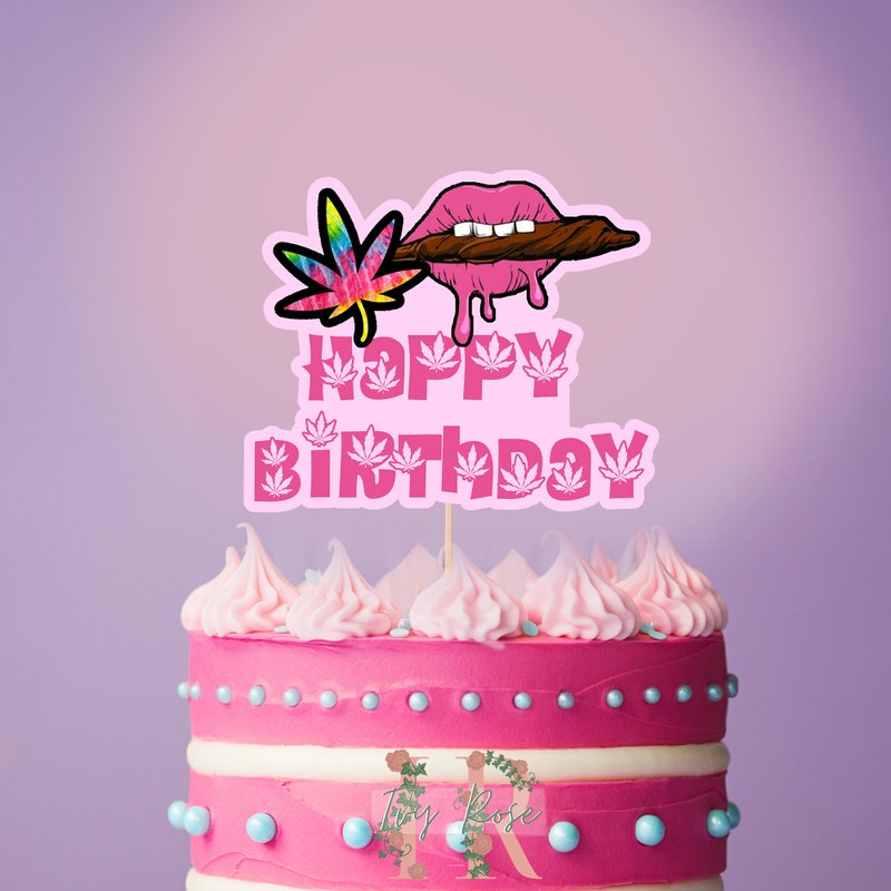 Weed Cake Topper - Etsy