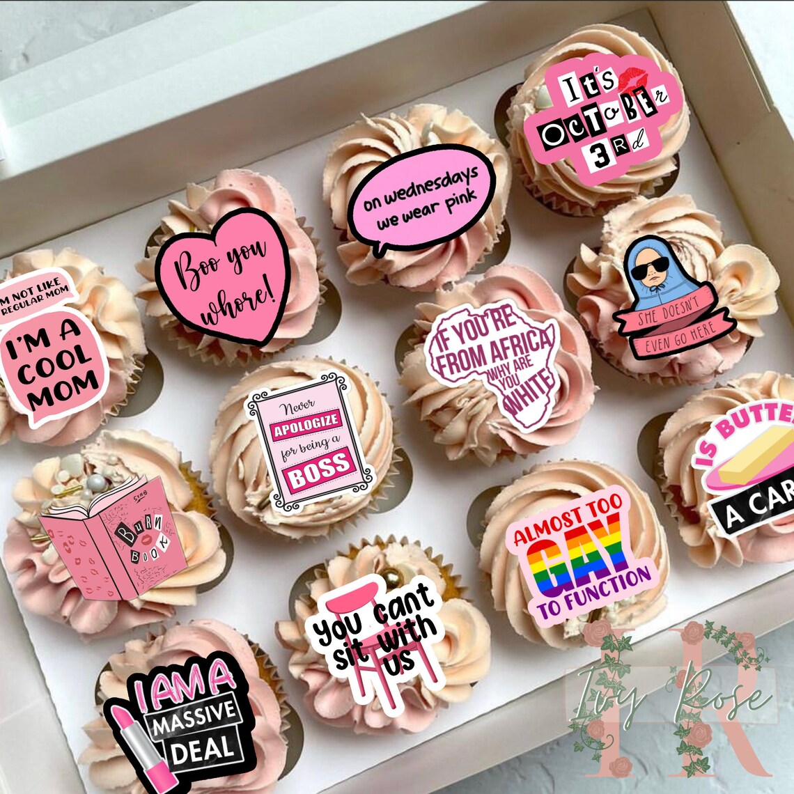 Printable Mean Girls Cupcake Toppers Decoration Digital File - Etsy